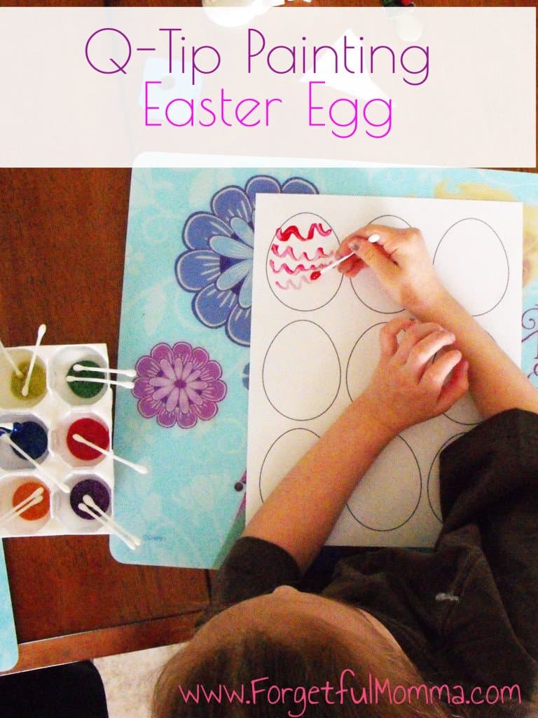 Q- Tip Painting - Easter Eggs