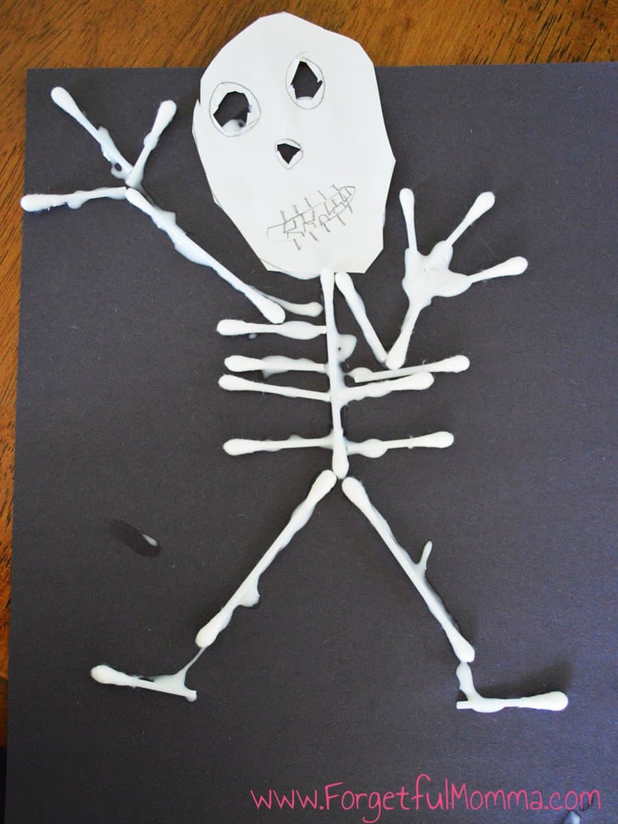 Q-Tip Skeletons for Halloween: A Fun Craft