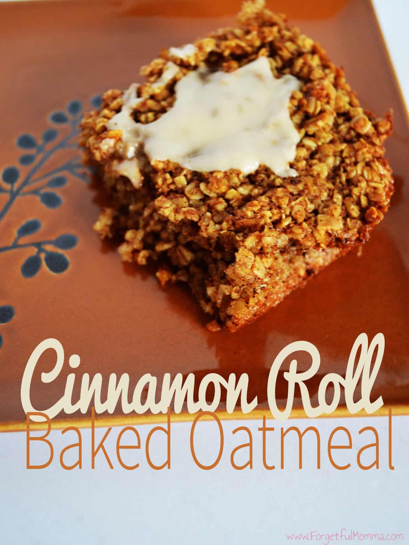 Cinnamon Roll Baked Oatmeal Recipe for Breakfast