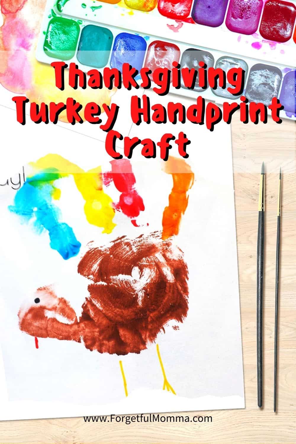 Thanksgiving Turkey Handprint Craft for Kids