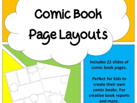 Comic Book Sheets for Homeschooling Creativity