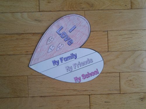 Valentine's Day Heart Craft -Flap Book
