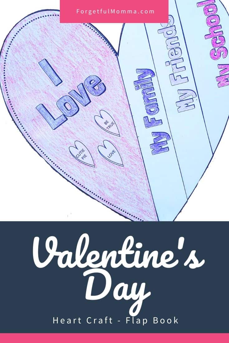 Valentine's Day Heart Craft -Flap Book