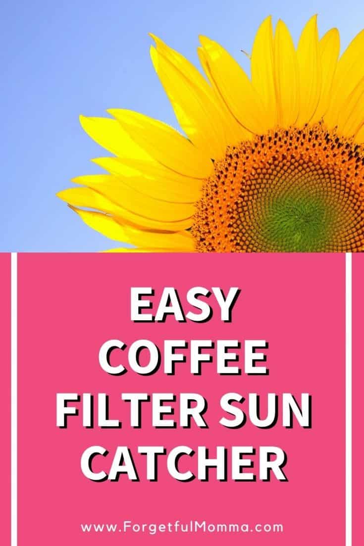 Easy Coffee Filter Sun Catcher Craft - Forgetful Momma
