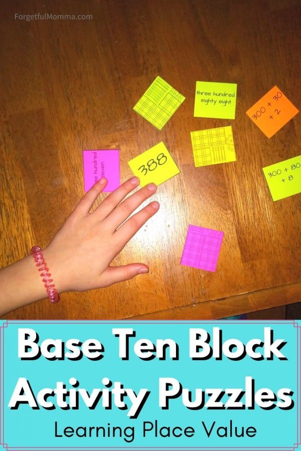 Place Values - Base Ten Block Activity Puzzles