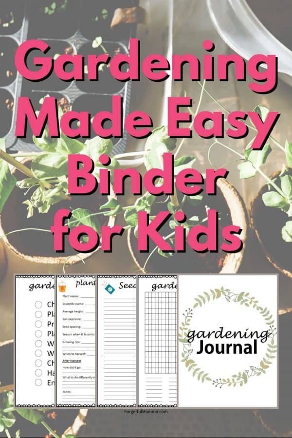 Gardening Made Easy Binder for Kids