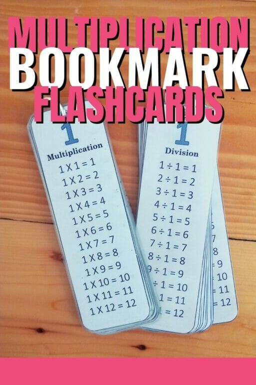 Multiplication Bookmark Flashcards