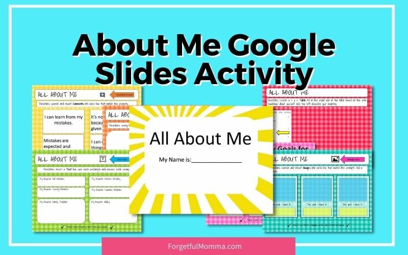 About Me Google Slides Activity